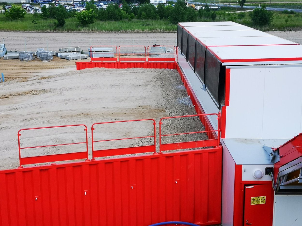 The ”flying” aggregate dosing and weighing system
